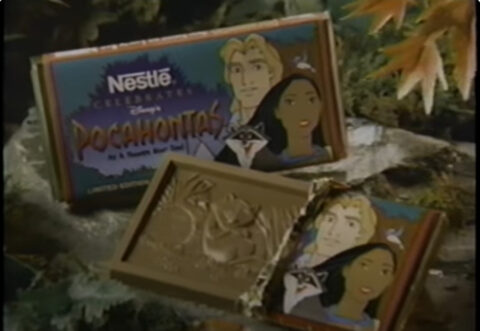 DISNEY'S POCAHONTAS - CHOCOLATE BAR COMMERCIAL - Nostalchicks