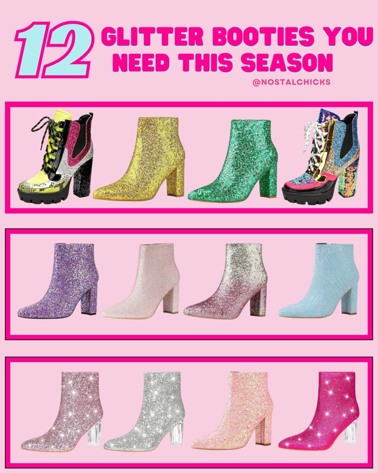 12 GLITTER BOOTIES YOU NEED THIS SEASON - Nostalchicks