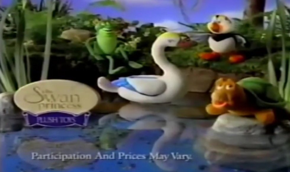 1994 SIZZLER THE SWAN PRINCESS PLUSH TOYS COMMERCIAL - Nostalchicks
