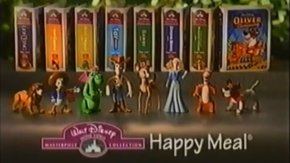 90's McDONALD'S - DISNEY'S MASTERPIECE HAPPY MEAL COMMERCIAL - Nostalchicks